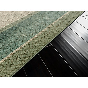 Brumlow Mills Muted Braided Print Home Indoor Area Rug for Living Room Decor, Dining, Kitchen Rug, or Bedroom Mat, 2'6" x 3'10", Green