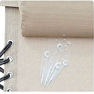 GOLDSUN 3 PCS Zero Gravity Chair Foldable Patio Chaise Lounge Chairs Outdoor Adjustable Recliner Folding Lounge Table Chair Set for Backyard Porch and Swing Poolside (Beige)