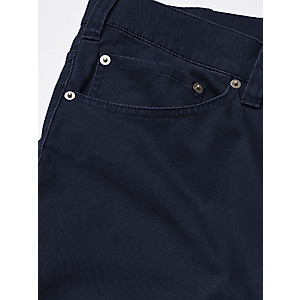 Amazon Essentials Men's Straight-Fit 5-Pocket Stretch Twill Pant, Navy, 35W x 30L