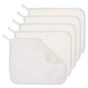 WLLHYF Exfoliang Face and Body Wash Cloths Towel Soft Weave Bath Cloth, 5 Pack Exfoliating Washcloths Dual-Sided Soft-Weave Bath Cloth Towel for Body Shower for Men and Women