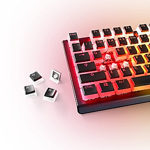 SteelSeries Apex 7 Mechanical Gaming Keyboard – OLED Smart Display – USB Passthrough and Media Controls – Tactile and Quiet – RGB Backlit (Brown Switch) with PRISMCAPS-Double Shot Keycaps