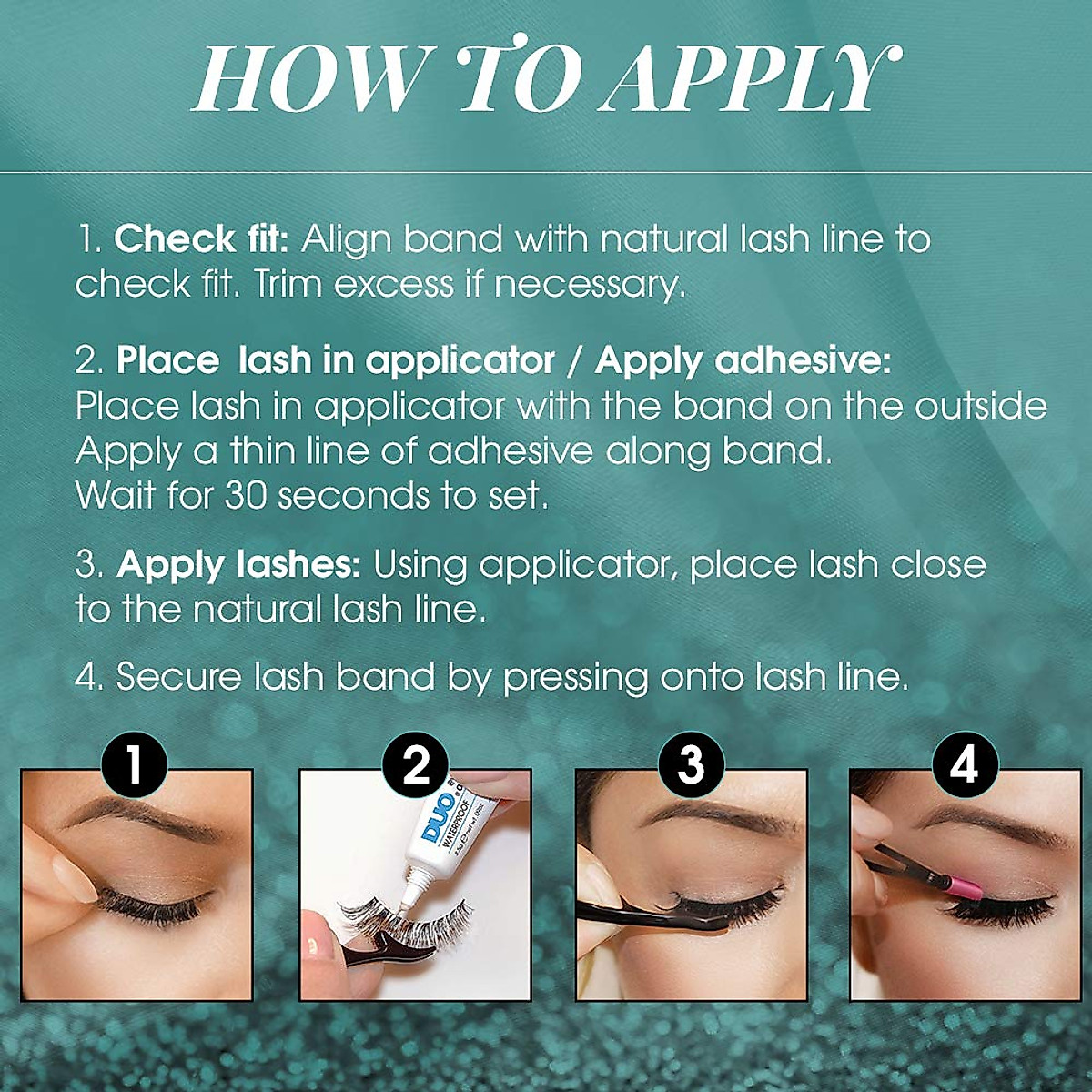 Ardell False Eyelashes Deluxe Pack 105 - Black, Natural Look Lashes, Includes Lash Adhesive & Applicator, Reusable Lash Set for Everyday Wear, 4 Pack