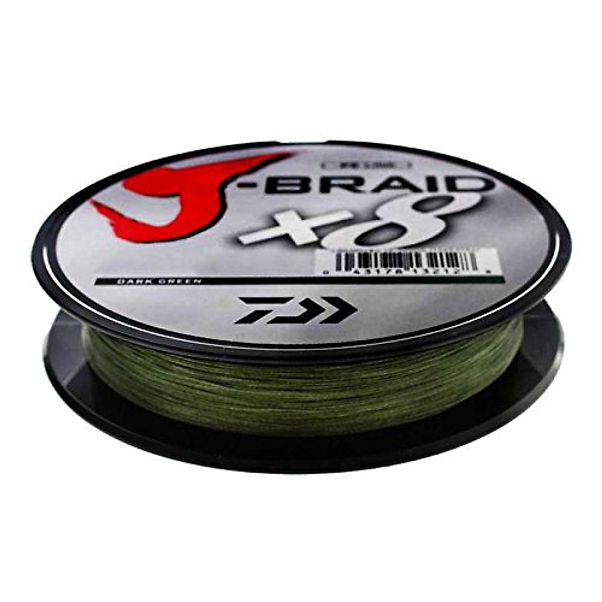 Daiwa J-BRAIDX8, Filler Spool, Dark Green, Mono Dia.= 6lb.