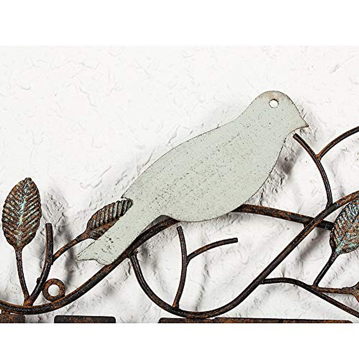 Retrome Birds on Branch Welcome Sign Metal Wall Art, 26.5" x 11"