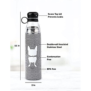 French Bull French Twist Vacuum Insulated Water Bottle - 25 Oz Stainless Steel Water Bottle with Leak Proof Lid - Doubles as a Drinking Cup, Reusable, BPA Free, Sweatproof for Everyday Use – Ziggy