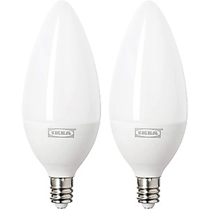 Ikea Ledare LED Bulb E12 400 Lumen Dimmable Warm Dimming Chandelier Opal 303.888.20