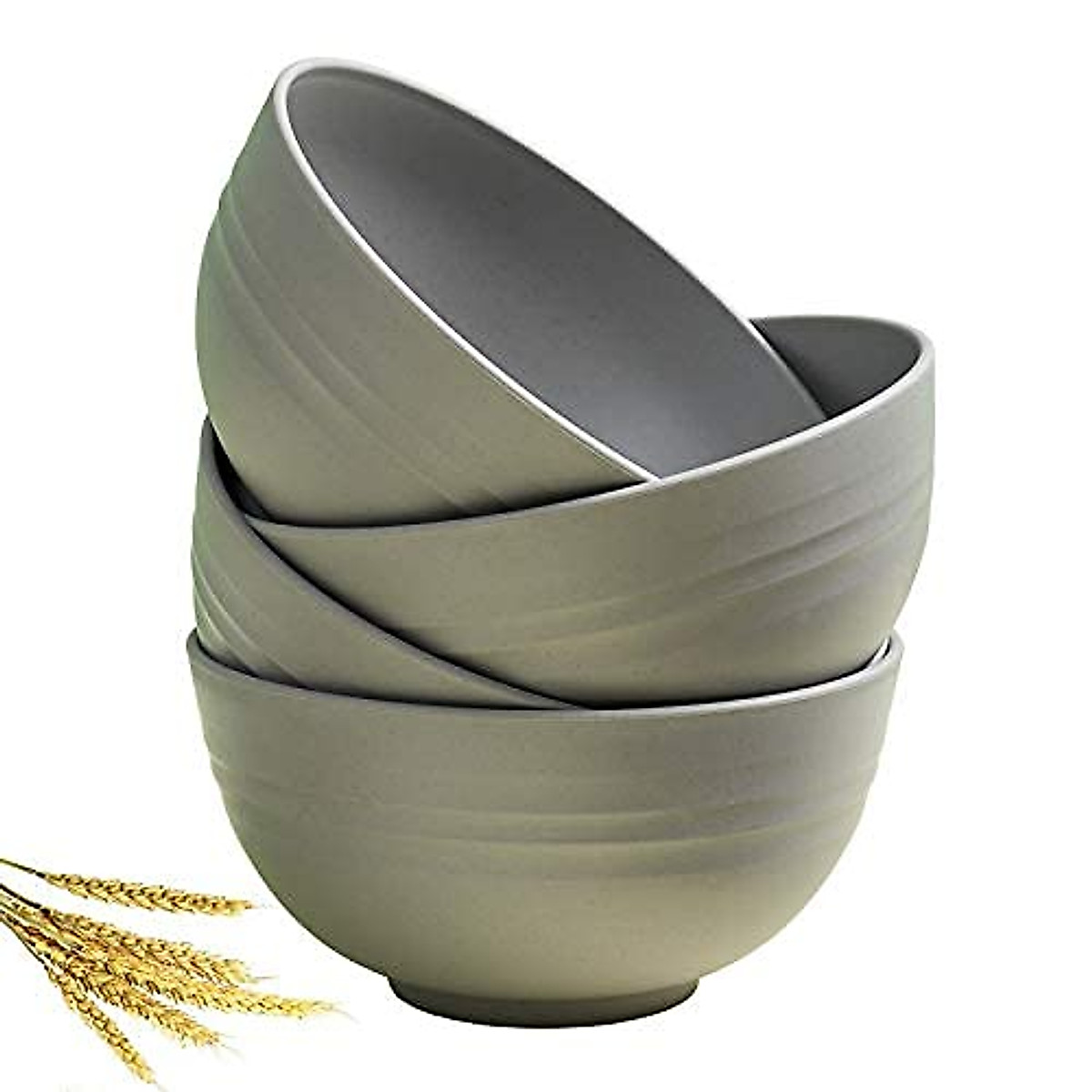 greenandlife Unbreakable Cereal Bowls - 24 OZ Wheat Straw Fiber Lightweight Bowl Sets 4 - Dishwasher & Microwave Safe - for,Rice,Snack Bowls