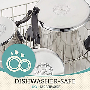 Farberware Classic Stainless Series 2-Quart Covered Double Boiler & Classic Stainless Steel 2-Quart Covered Saucepan - - Silver