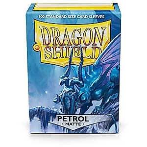 Arcane Tinmen Dragon Shield Deck Protective Sleeves for Gaming Cards, Standard Size (100 Sleeves), Matte Petrol