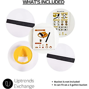 MGVDSES Mice Mouse Trap Bucket Flip Lid,Mouse Trap Bucket Indoor Outdoor,Humane Mouse Trap,Mouse Trap Bucket Lid Auto Reset | 5 Gallon Bucket Compatible | Mouse Trap Bucket Lid (2 Pack)