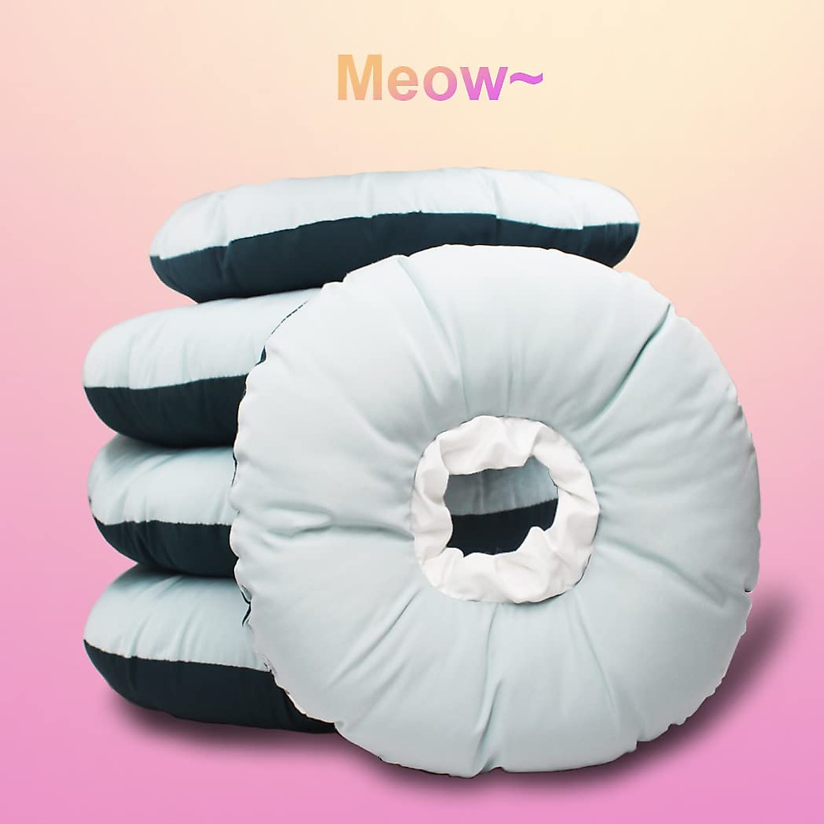 NUA-CLOX Soft Cat Cone Collar,Cute Cat Neck Cone Recovery Collar,Comfortable Cone for Cat After Surgery to Stop Licking,Healing Elizabethan e Collar,Adjustable Cat Cones for Cats,Kittens,Puppies