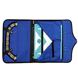 Masonic Regalia Provincial Full Dress Apron Square Compass G Cases [Multiple Colors] (BLACK)