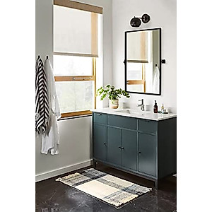 ANDY STAR Black Pivot Mirror, Rectangle Pivoting Mirror 24x36” Tilt Mirror Rectangular Pivot Mirror 1” Deep Set Design, Modern Farmhouse Tilting Mirror for Wall Hangs Vertical(Overall 27.75" x 36")