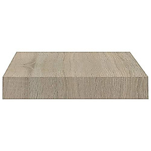 homiuse Floating Wall Shelf Oak 9.1"x9.3"x1.5" MDF Shelves for Wall Decor Small Wood Shelf for Bedroom Living Room Laundry Room Bathroom Bookshelf Wall Hanging Shelves Acrylic Shelves