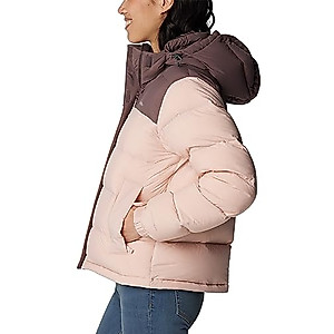Columbia Women's Bulo Point II Down Jacket, Dusty Pink/Basalt Crinkle, Large