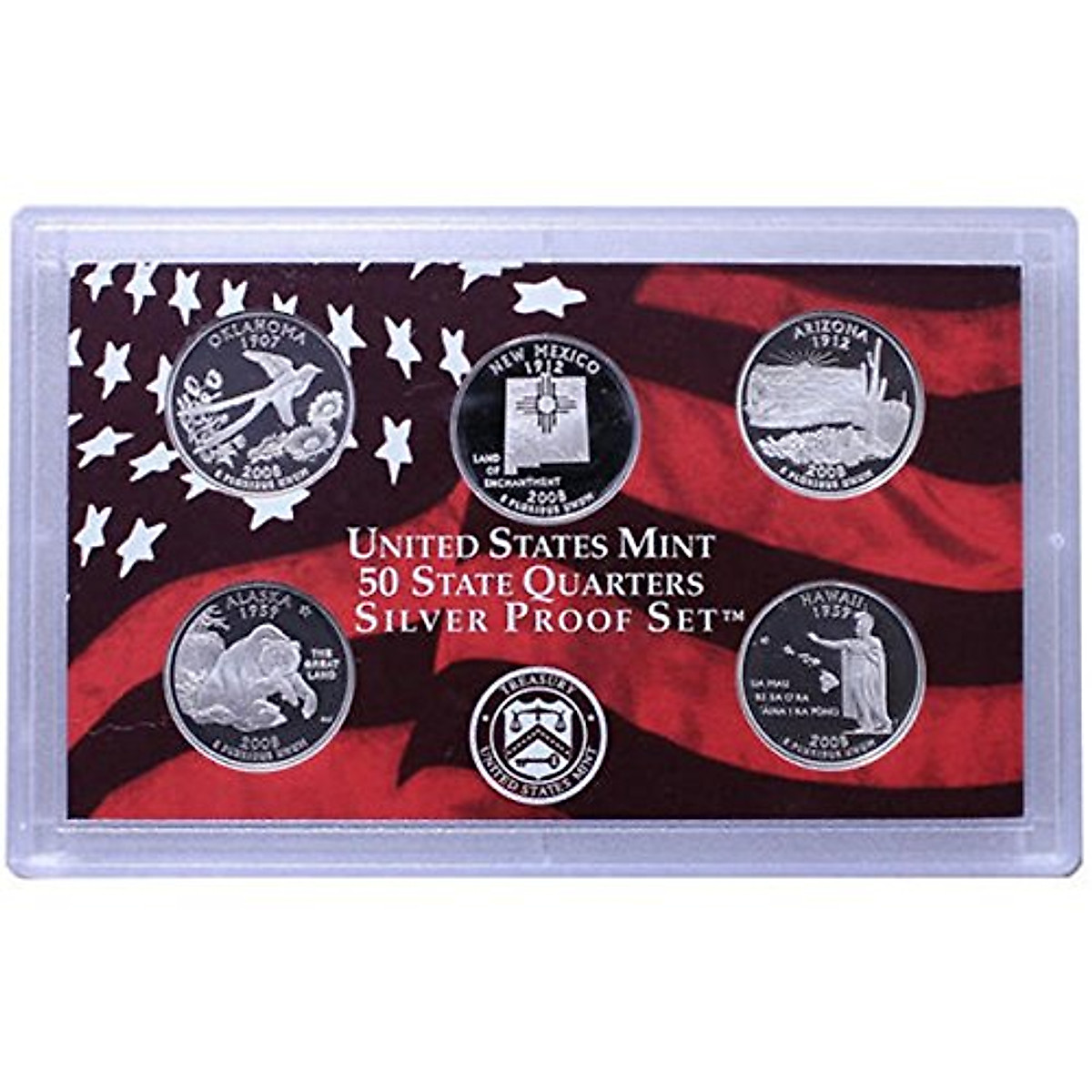 2008 S U.S. Mint Silver Proof Set - 14 Coins - OGP Superb Gem Uncirculated