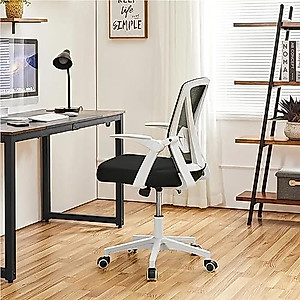 Adjustable Ergonomic Mesh Office Chair with 90° Flip-up Armrests for Home Office, Black