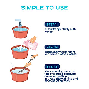 washOTG Portable Washing Machine – Durable & Waterproof Clothes Washing Wand – Mobile Clothes Washer that’s Perfect for Washing Clothes while Camping, Hiking, Traveling – Green Mobile Hand Washer