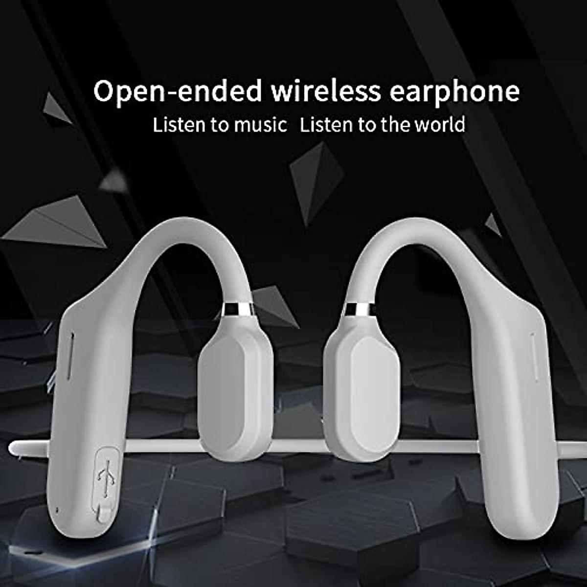 NC DYY-1 Bone Conduction Bluetooth Headset Wireless Two-Ear Motion Waterproof 5.0 Wireless Ear-Mounted Does not Enter The Ear Black