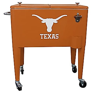 Leigh Country TX 93785 60qt. Rolling Cooler, Texas Longhorn, Orange