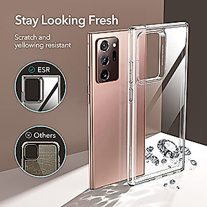 ESR Glass Case Compatible with Samsung Galaxy Note 20 Ultra 6.9”, Scratch-Resistant Tempered-Glass Back, Flexible Frame, Echo Series, Clear