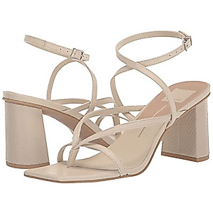 Dolce Vita Women's PAROO Heeled Sandal, Ivory Leather, 8
