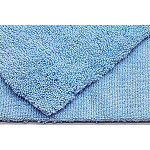 Autofiber Zeroedge Detailing Towel (Pack of 5) Edgeless Microfiber Polishing, Buffing, Window, Glass, Waterless, Rinseless, Car Wash Towels (Blue)