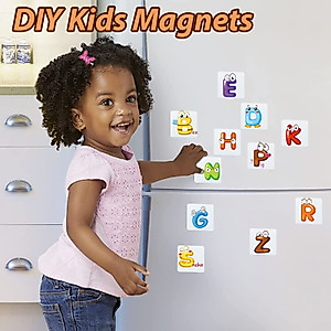 34 PCS Sublimation Magnet Blanks, ZYNERY Sublimation Blank Fridge Magnets Printable Photos, Personalized Custom Magnets for Refrigerator Decoration, Kitchen, Office, Wall (Square 5.5 x 5.5cm)