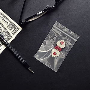 Aubeco Plastic Jewelry Bags,600pcs 2 x 3 Ziplock Bag, 2 mil Thick Small Baggies with Resealable Zip Top Lock, Storage Baggies for Daily Vitamin, Jewelry, Candy