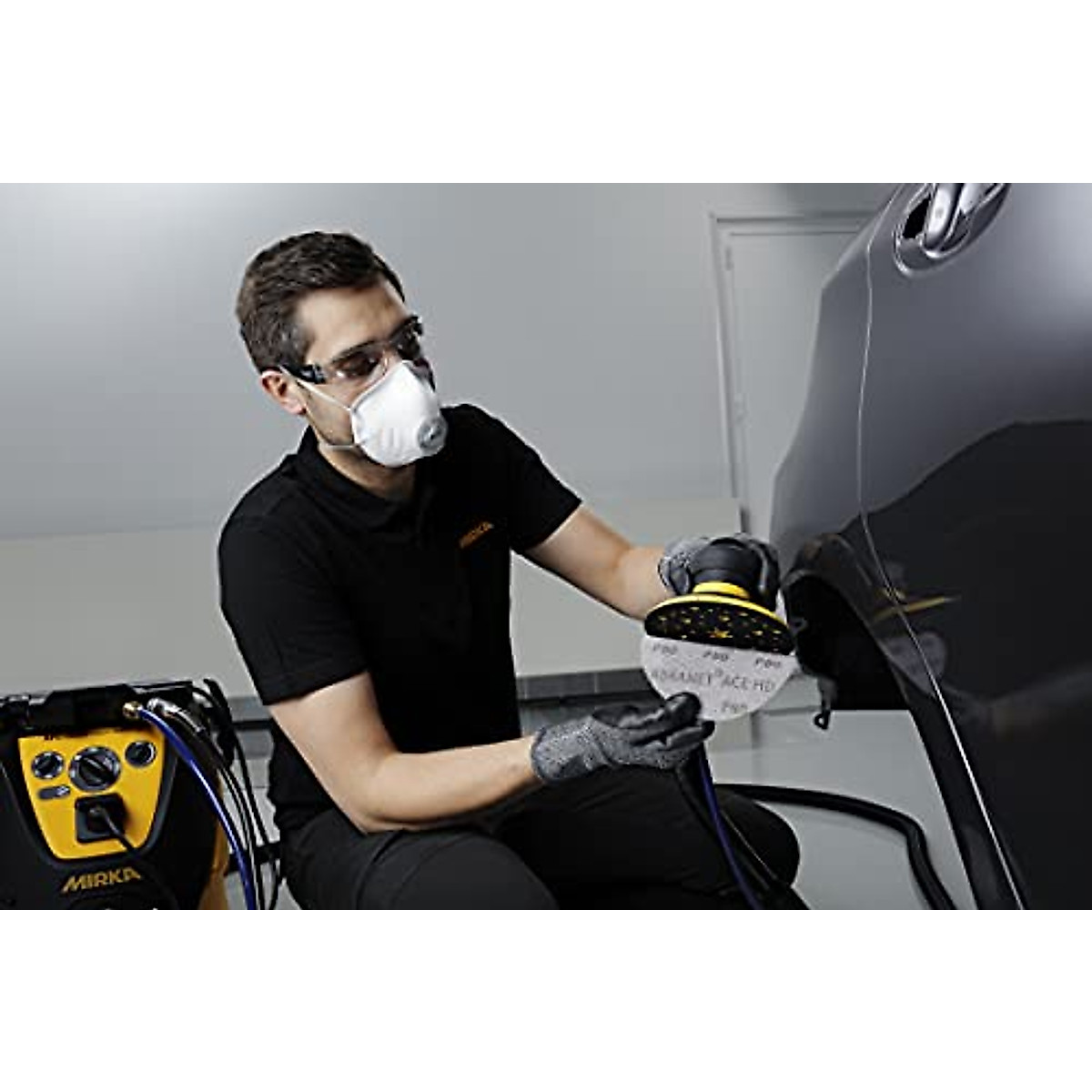 Mirka MRP-650CV Pneumatic Sander, Yellow, Black