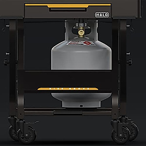 HALO Outdoor Cart | Portable Outdoor Countertop Grill Cart | Drop Down Drawer Storage | Collapsible | Tank Storage