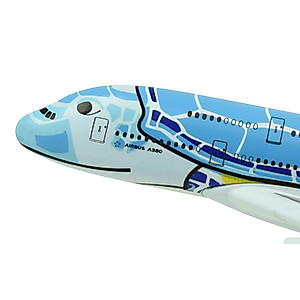 TANG DYNASTY(TM) 1:500 15cm A380 ANA Sea Turtle Metal Airplane Model Plane Toy Plane Model (Blue)