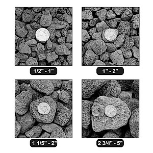 Stanbroil 10 Pounds Lava Rock Granules for Fire Bowls,Fire Pits,Gas Log Sets, and Indoor or Outdoor Fireplaces - Medium (1/2"- 1")