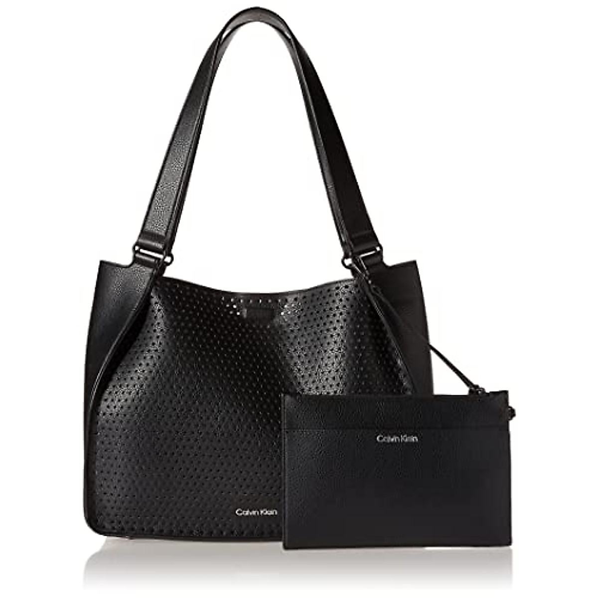 Calvin Klein Estelle Novelty Satchel, Black