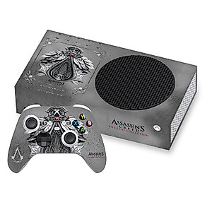 Head Case Designs Officially Licensed Assassin's Creed Belt Crest Brotherhood Graphics Matte Vinyl Sticker Gaming Skin Decal Cover Compatible with Xbox Series S Console and Controller Bundle