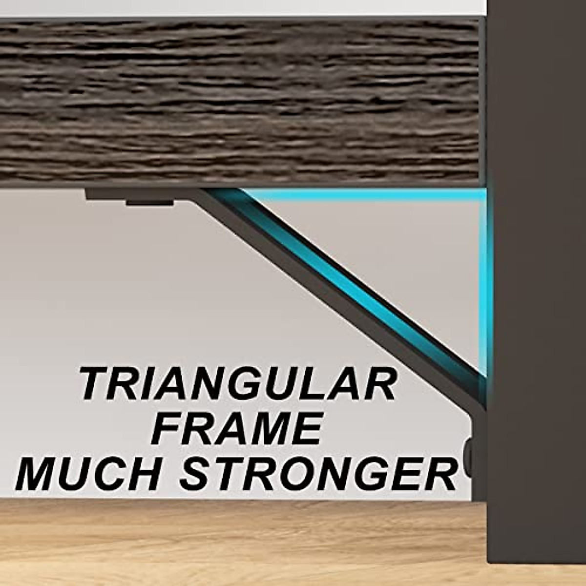 IBF Industrial 5 Cube Storage Organizer Bookshelf, Rustic Low Horizontal Book Shelf, Metal and Wood Cube Bookcase for Bedroom, Modern Wide Cubby Shelf for Living Room Home Office, Dark Grey Oak, 47 In