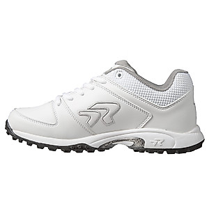 Ringor - Women's Flite Turf Softball Shoe (8.0 - White/Silver)