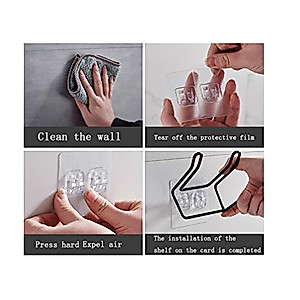 Wall-Mounted Hair Dryer Rack, Stainless Steel Hair Dryer Rack Storage Rack, Fashion Hair Dryer Bracket, no Need to Punch (black-1pack)