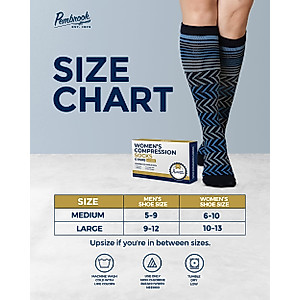 Pembrook Light Compression Socks for Women - 6 Pairs | 8-15 mmHg Compression Socks Women | Polkadots, Polkadots, Argyle, Striped Compression Socks Women | Cotton Compression Socks for Women