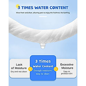 Pawaboo Dog Wipes for Paws and Butt, Unscented Hypoallergenic Pet Wipes for Dog Cat, Soft Thick Dog Grooming Wipe for Cleaning Deodorizing with Lids, Puppy Wipes for Face Ears Body- 1Pack/100Count