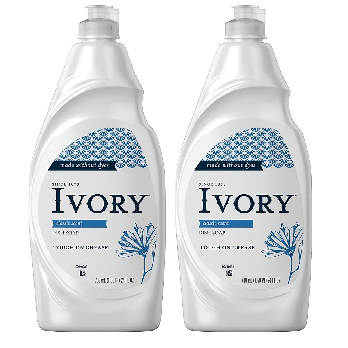 2 Pk. Ivory Classic Scent Dishwashing Liquid Dish Soap 24 Fl. Oz (48 Fl. Oz Total)