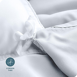 Bare Home Bedding Duvet Cover Queen Size - Premium 1800 Super Soft Duvet Covers Collection - Lightweight, Cooling Duvet Cover - Soft Breathable Bedding Duvet Cover (Queen, White)