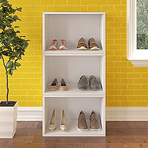 Way Basics Display Shelf Bookcase (Tool-Free Assembly), White