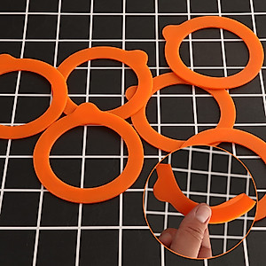 KINBOM 6pcs Silicone Replacement Gasket Seals, Mason Jar Rubber Seals Sealing Ring Silicone Gaskets for Storage Jars Glass Sealed Cans (3.7inch Outer Diameter, 2.7inch Inner Diameter)