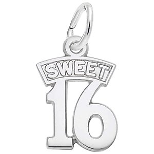 Rembrandt Charms Sweet 16 Charm, Sterling Silver