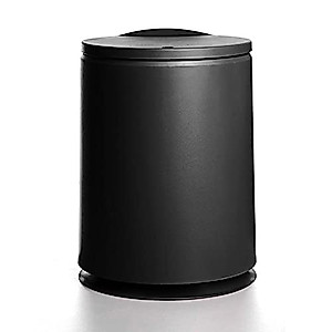 WPYYI 10L Pressing Type Round Plastic Trash Can Double-Layer Multi-Purpose Bathroom/Bedroom Trash Can Nordic Household Cleaning Tool ( Color : Black )