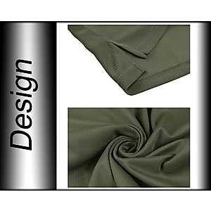 BIYLACLESEN Men's Long Sleeve Jersey Polo Shirt Casual T Shirts Quick Dry Polo Active Shirts Tactical Military Shirt Jersey Polo Shirt Mens Army Green