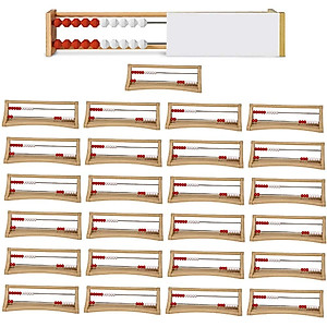hand2mind Demonstration 20 Bead Rekenrek Classroom Set, Abacus for Kids Math, Math Manipulatives Kindergarten, Counting Rack for Kids, Counters for Kids Math, Kids Educational Toys (Set of 26)