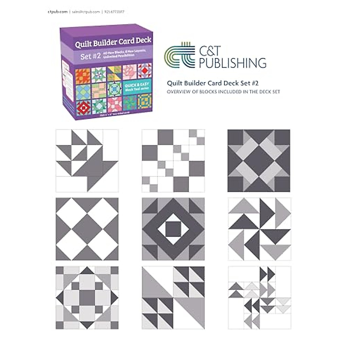 Quilt Builder Card Deck Set #2: 40 New Blocks, 8 New Layouts, Unlimited Possibilities