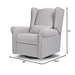 DaVinci Hayden Recliner and Swivel Glider in Misty Grey, Greenguard Gold & CertiPUR-US Certified